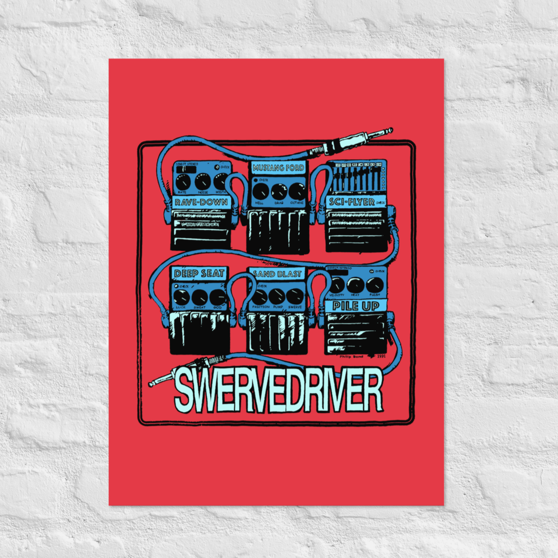 SWERVEDRIVER Pedals Art Print Poster – Shirt Killer