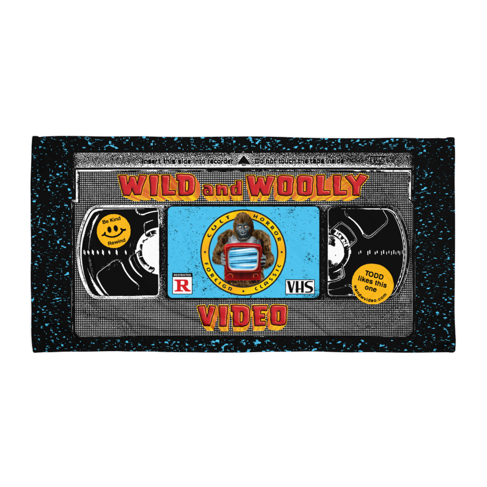 WILD AND WOOLLY VIDEO VHS Tape Beach Towel – Shirt Killer